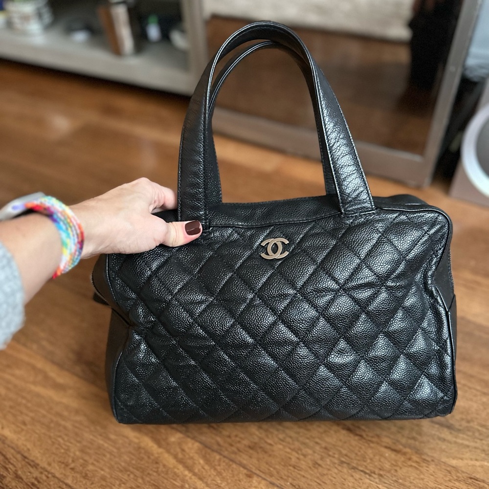 Authentic Chanel Bag Purse Black Caviar Leather $5800… - Gem